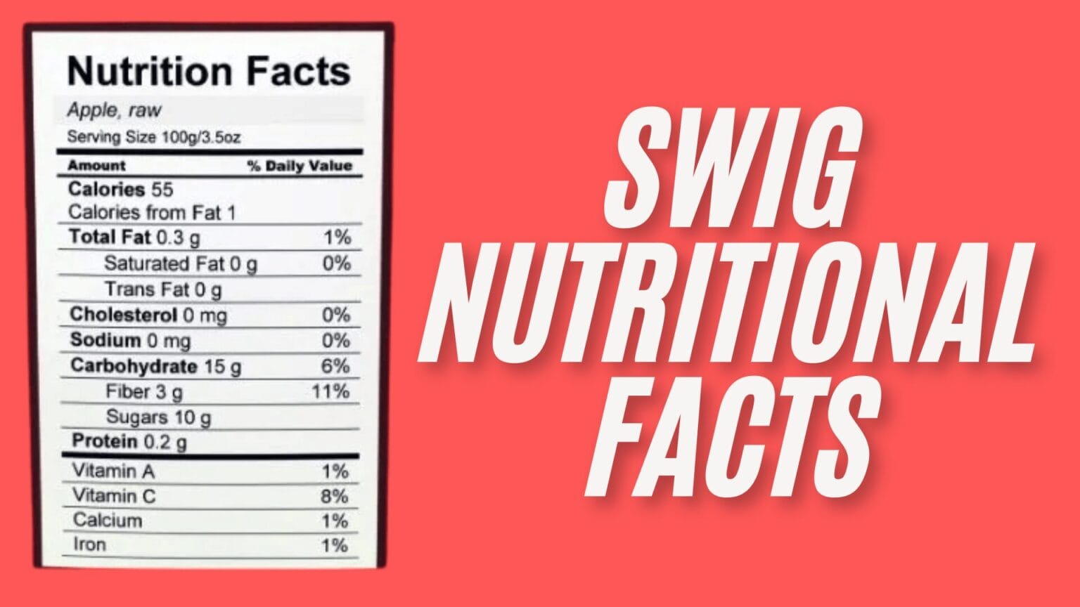 Swig Nutritional Facts| Refreshing Ultimate Health & Swig Calories ...